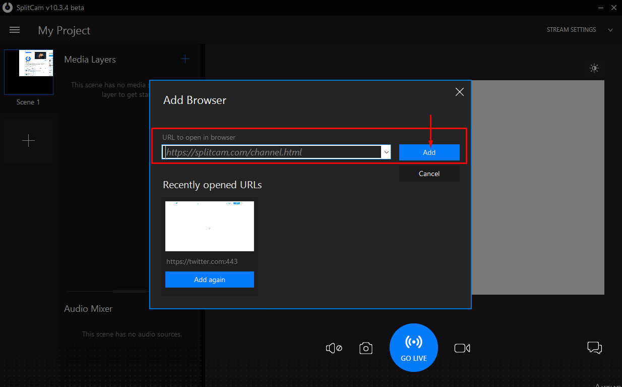 How to add a browser
