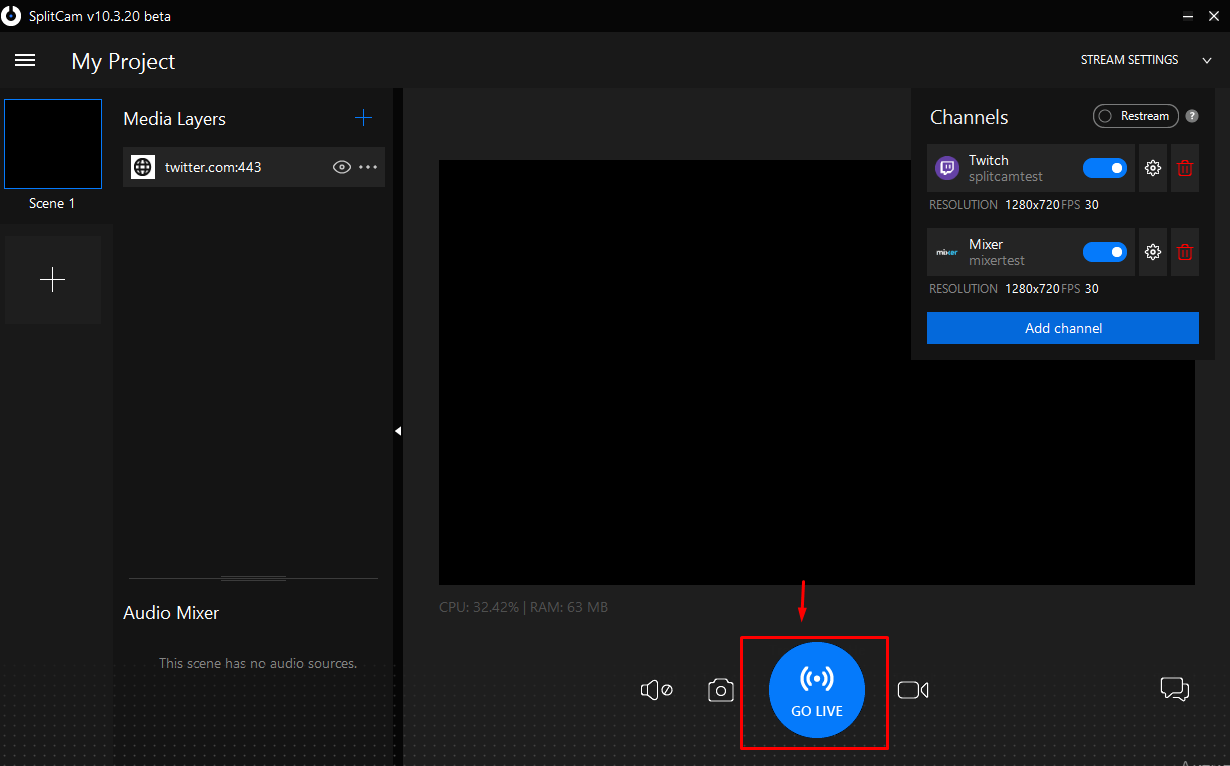 How to stream to Mixer