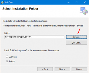 Install and configure SplitCam