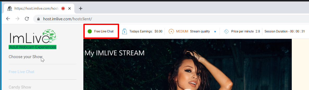 How to stream on ImLive